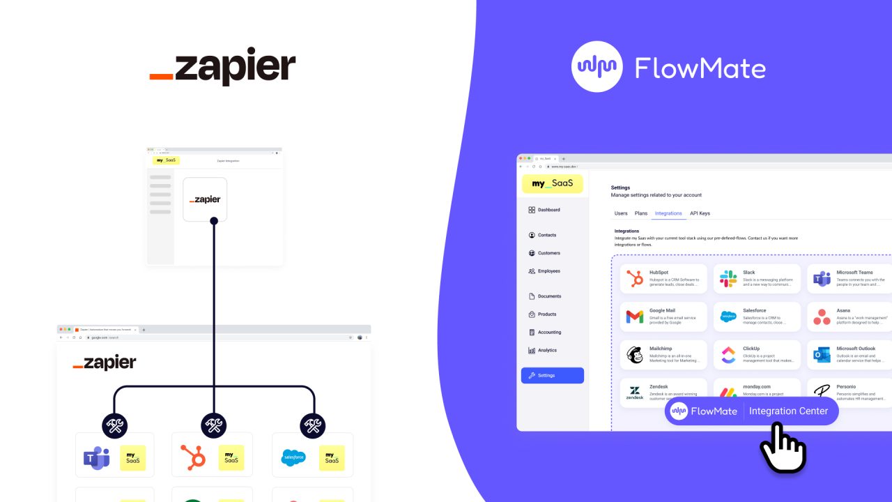 Zapier vs. FlowMate: Choosing the Best Integration Strategy for Your SaaS Business | FlowMate